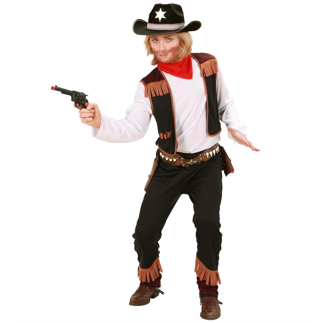 Cowboy Kostüm für Kinder Gr 140, 14,49