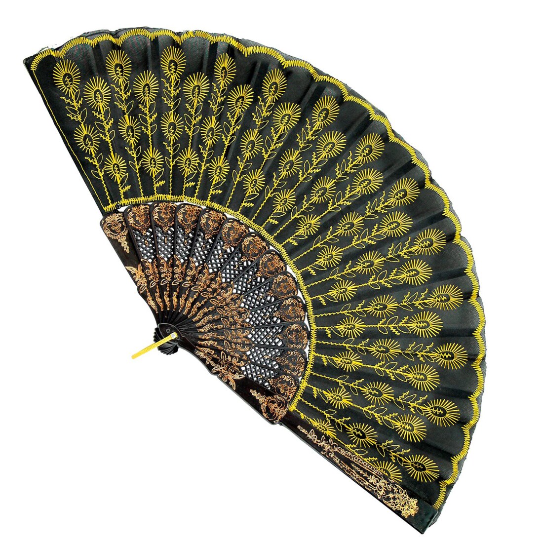 Gelber Spanischer Hand Fächer Handfächer, 4,49