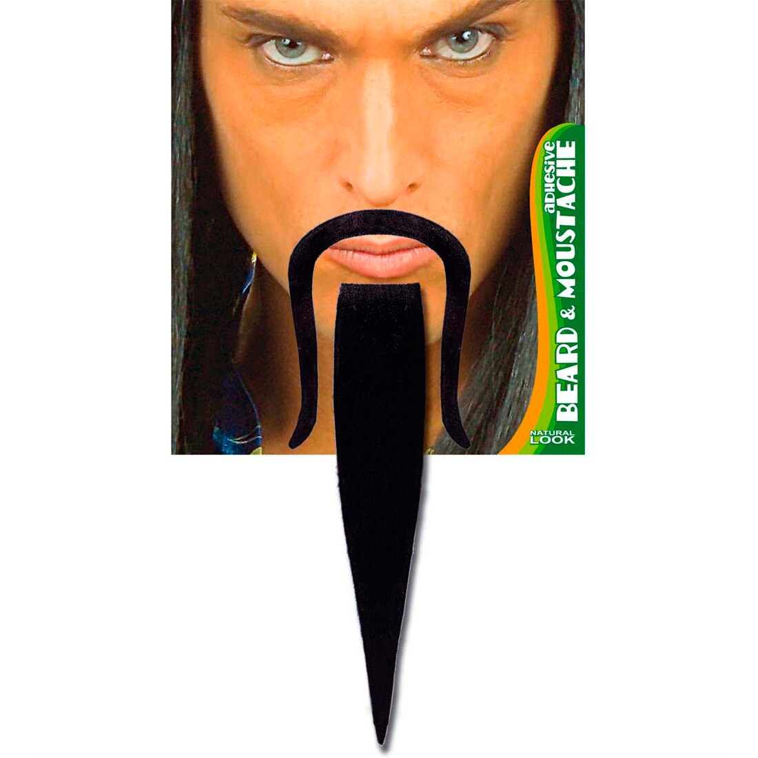 Schwarzer Samurai Chinesen Bart zum Ankleben, 4,49