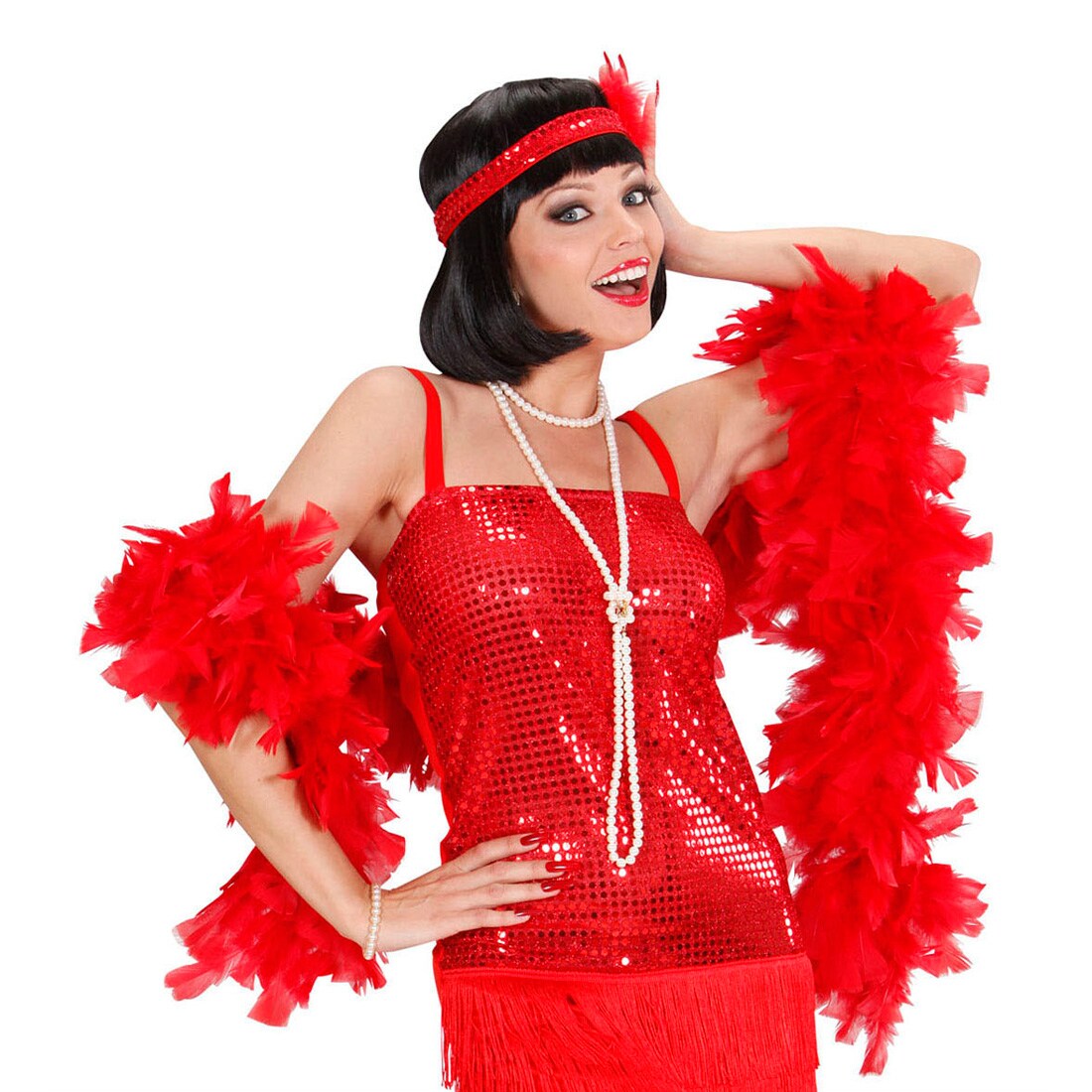 Federboa rot Deluxe Fasching Feder Boa, 9,39 Federboa rot Deluxe Fasching Feder Boa, 9,39