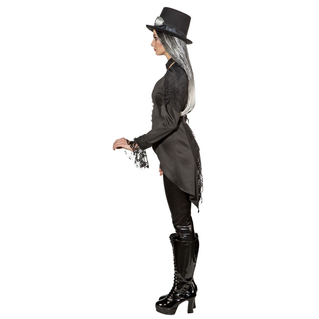 Gothic Frack Damen Steampunk Gehrock schwarz, 40,95