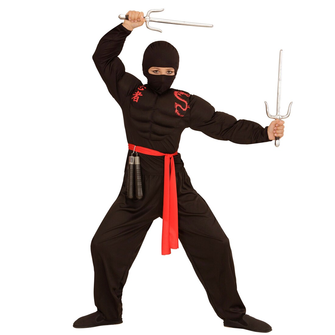 Kinder Ninja Maske Sturmhaube schwarz, 4,99