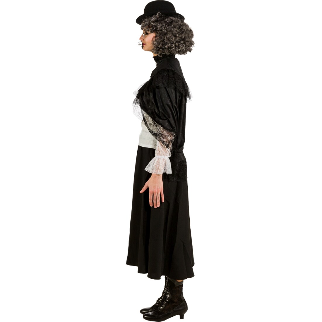 Hochwertiges Steampunk-Cape für Frauen Schwarz, 21,59