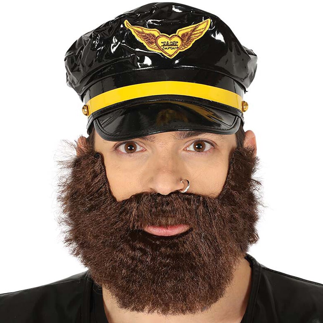 Backenbart Rocker Braun, dichtes Haar, 9,99