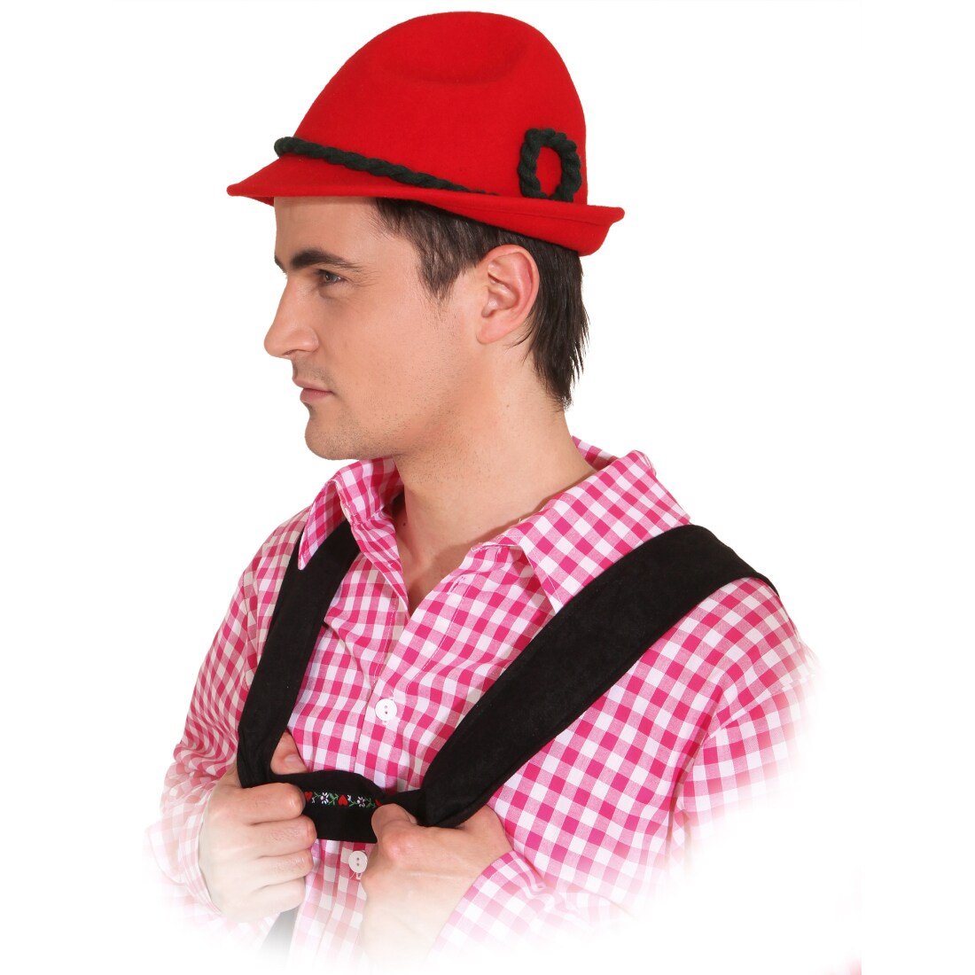 Oktoberfest Hüte Wiesn Sepplhut Seppl Hut rot, 14,39