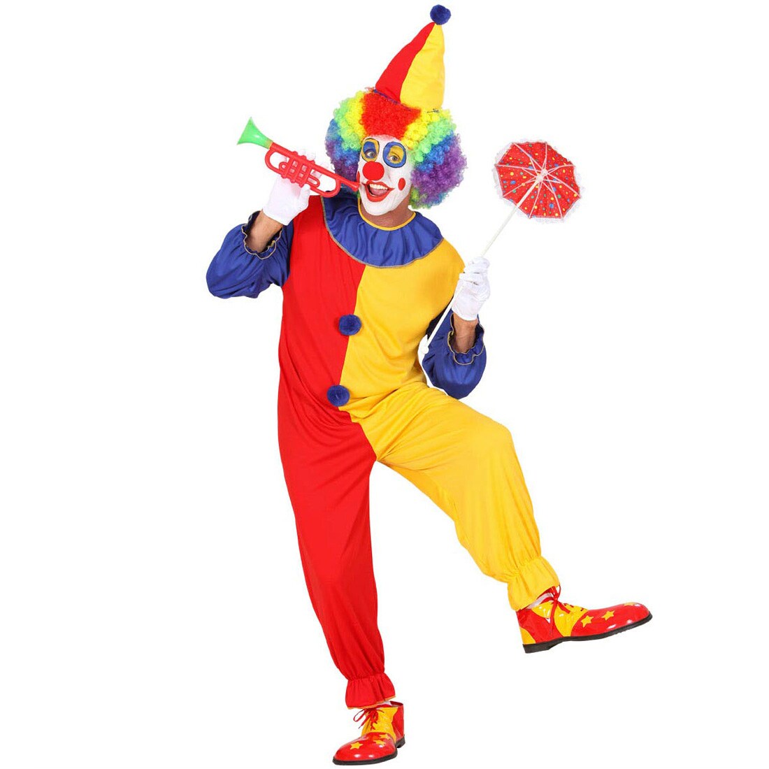 Männer Clown Kostüm Harlekin Narrenkostüm M, 17,99