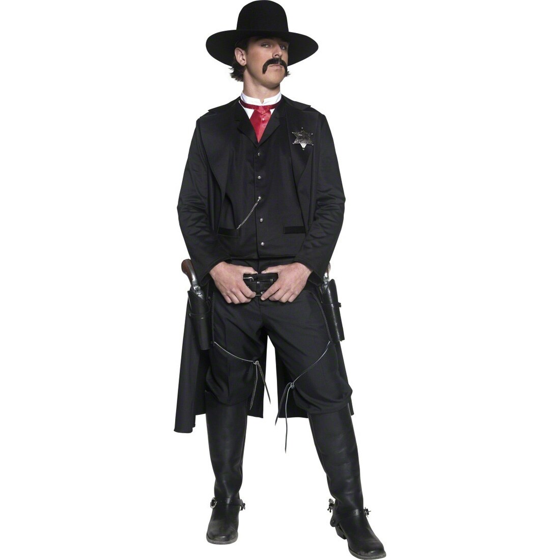 Sheriff Kostüm Revolverheld Cowboykostüm schwarz M 48/50, 59,39