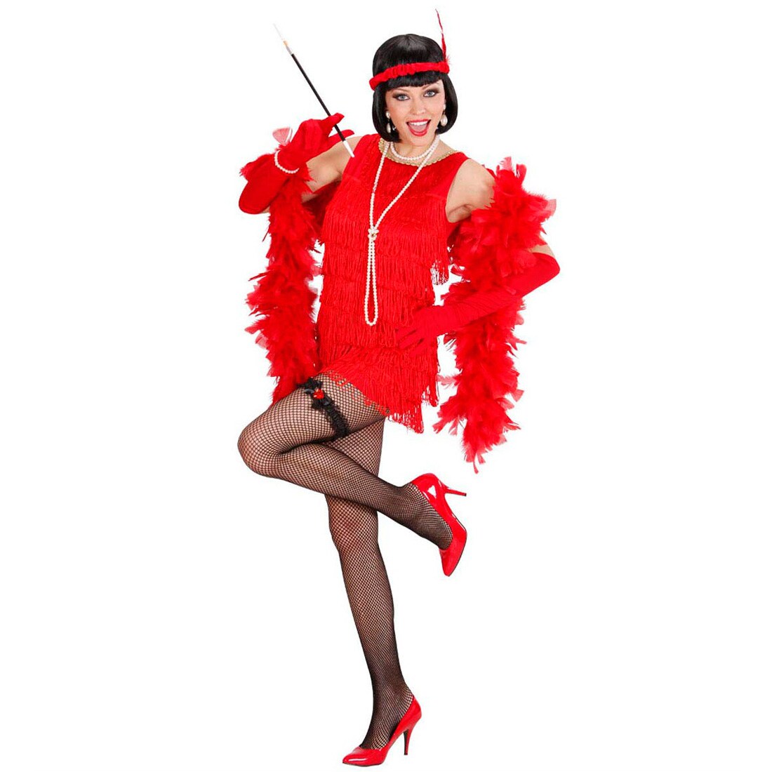 Sexy Herz Strumpfband Strumpfhalter Burlesque schwarz-rot, 3,99