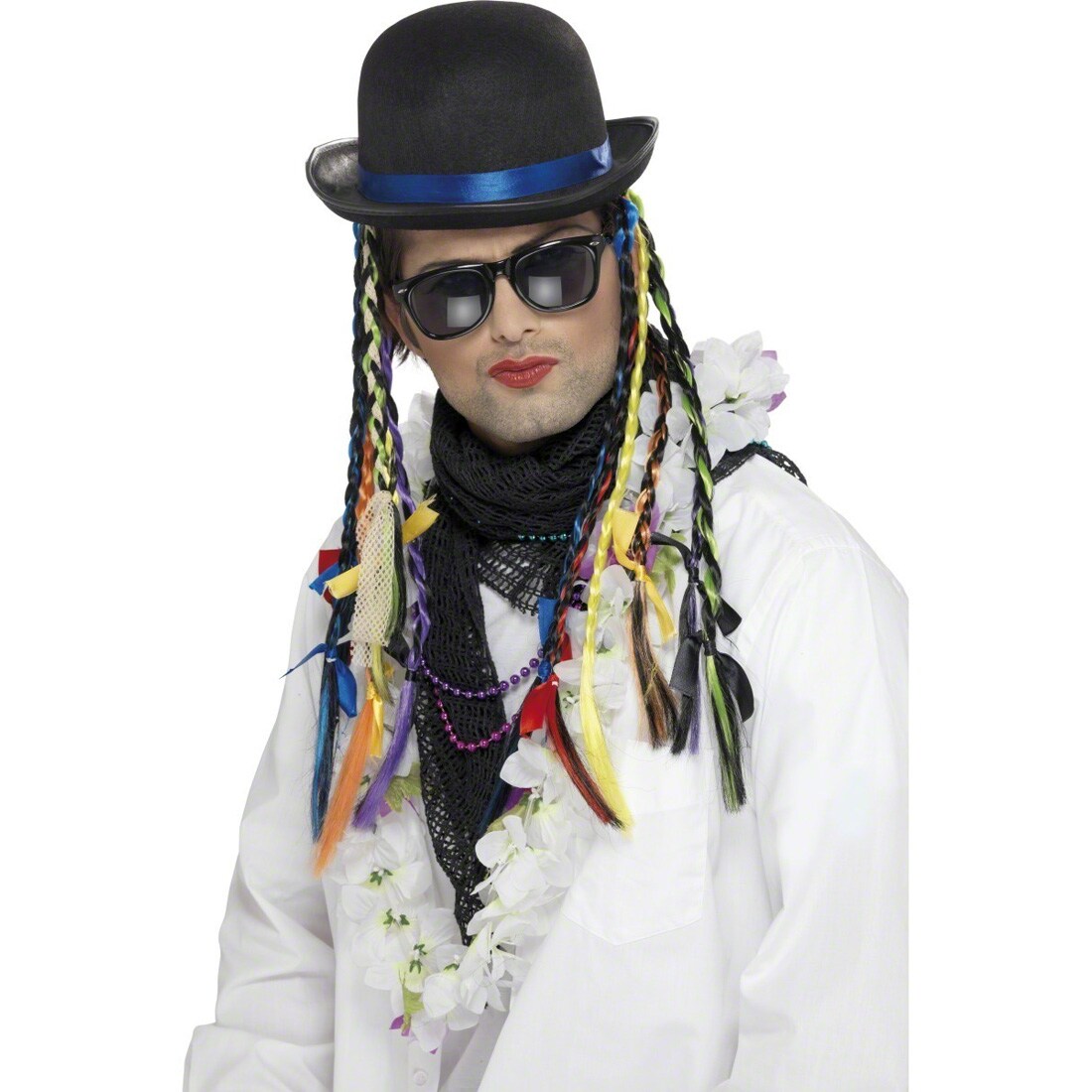 Retro Hut mit bunten Zöpfen bunt, 19,99