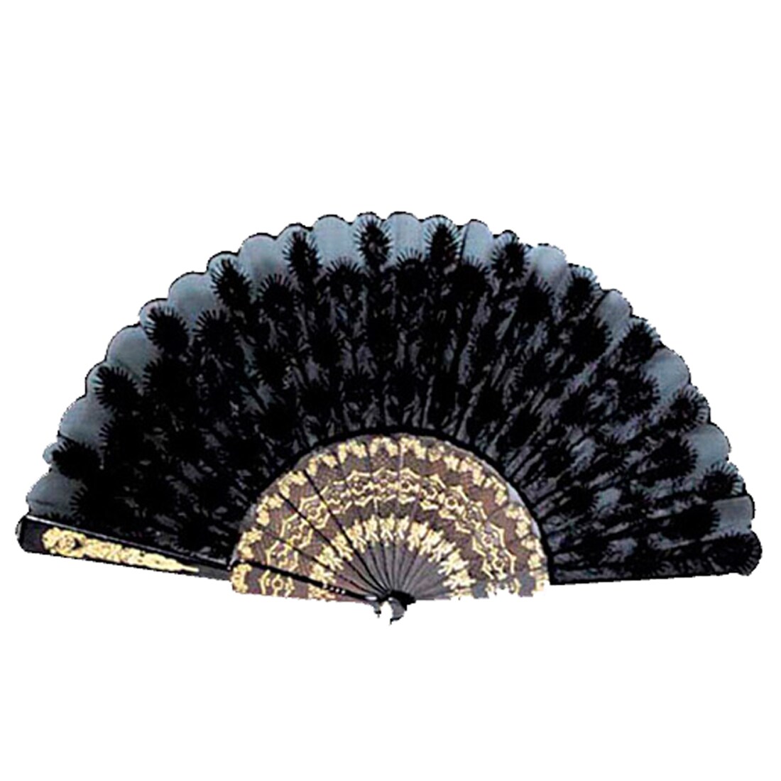 Schwarzer Spanischer Fächer Handfächer, 4,99