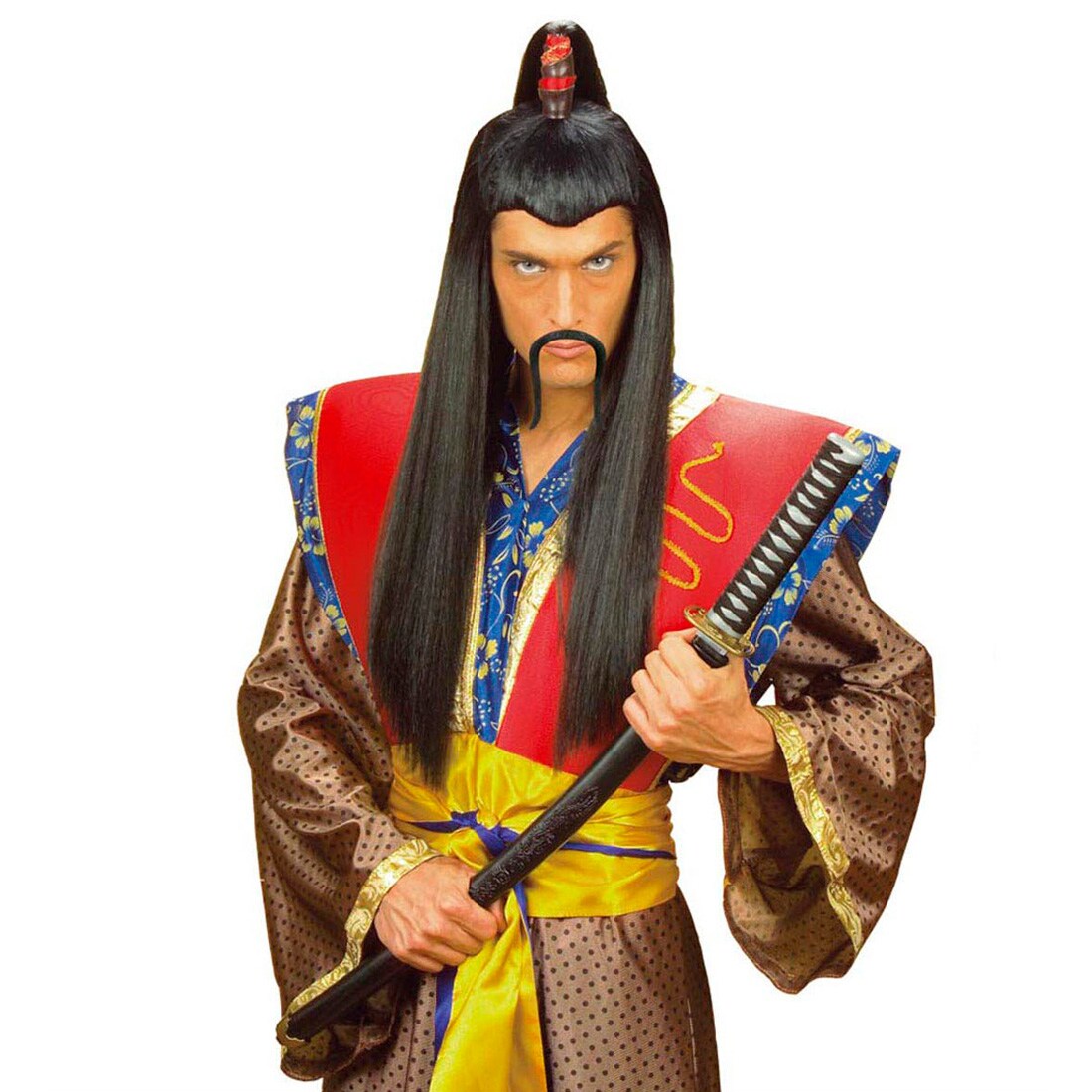 Chinesenbart China Kunstbart klebend - schwarz Chinese Schnurrbart As ...