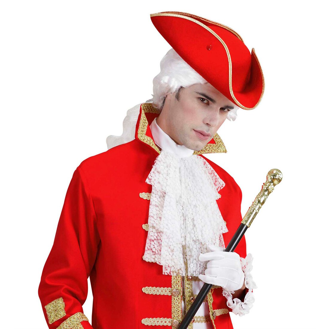 Piratenhut Funken Dreispitz Hut rot, 8,79