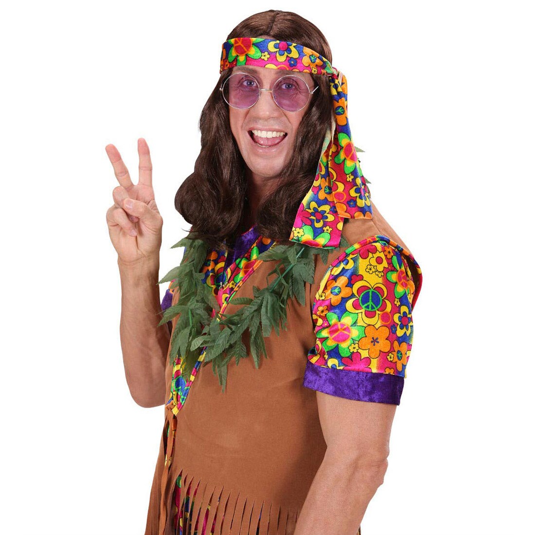 Deko Hanf Kette Hippie Kostüm Rasta Reggae, 2,69